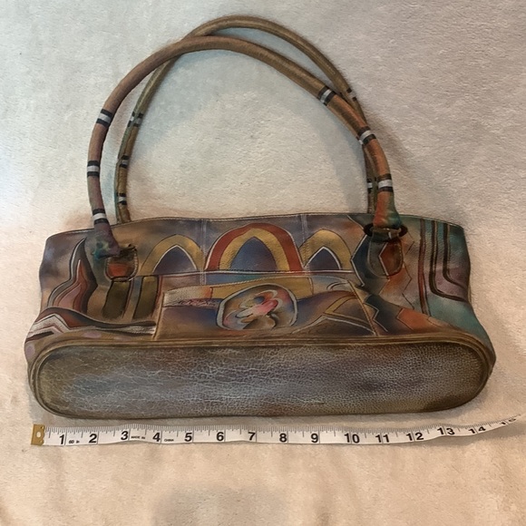 Anuschka | Bags | Authentic Anuschka Hand Painted Leather Design Handbag With Dust Bag | Poshmark